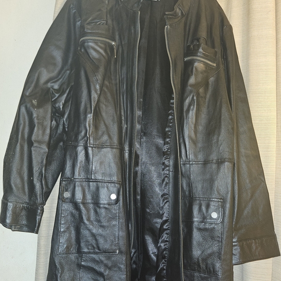 Jessica London | Jackets & Coats | Jessica London Black Leather Jacket ...